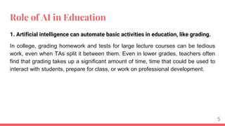 Role of Artificial Intelligence in Education.pptx