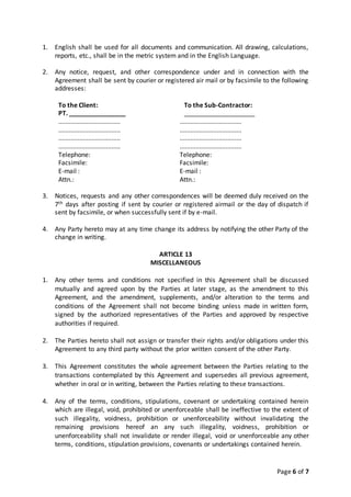 Consulting Service Agreement Sample (Purchase this doc, Text ...