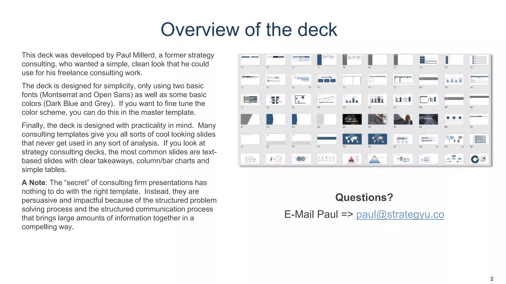 Consulting Template Slides - Mckinsey, BCG & Bain Style Communication ...