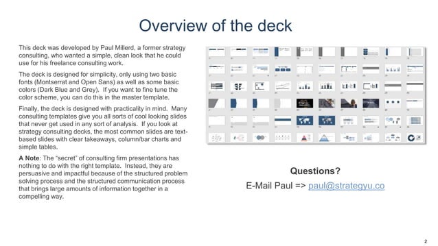 Consulting Template Slides - Mckinsey, BCG & Bain Style Communication ...