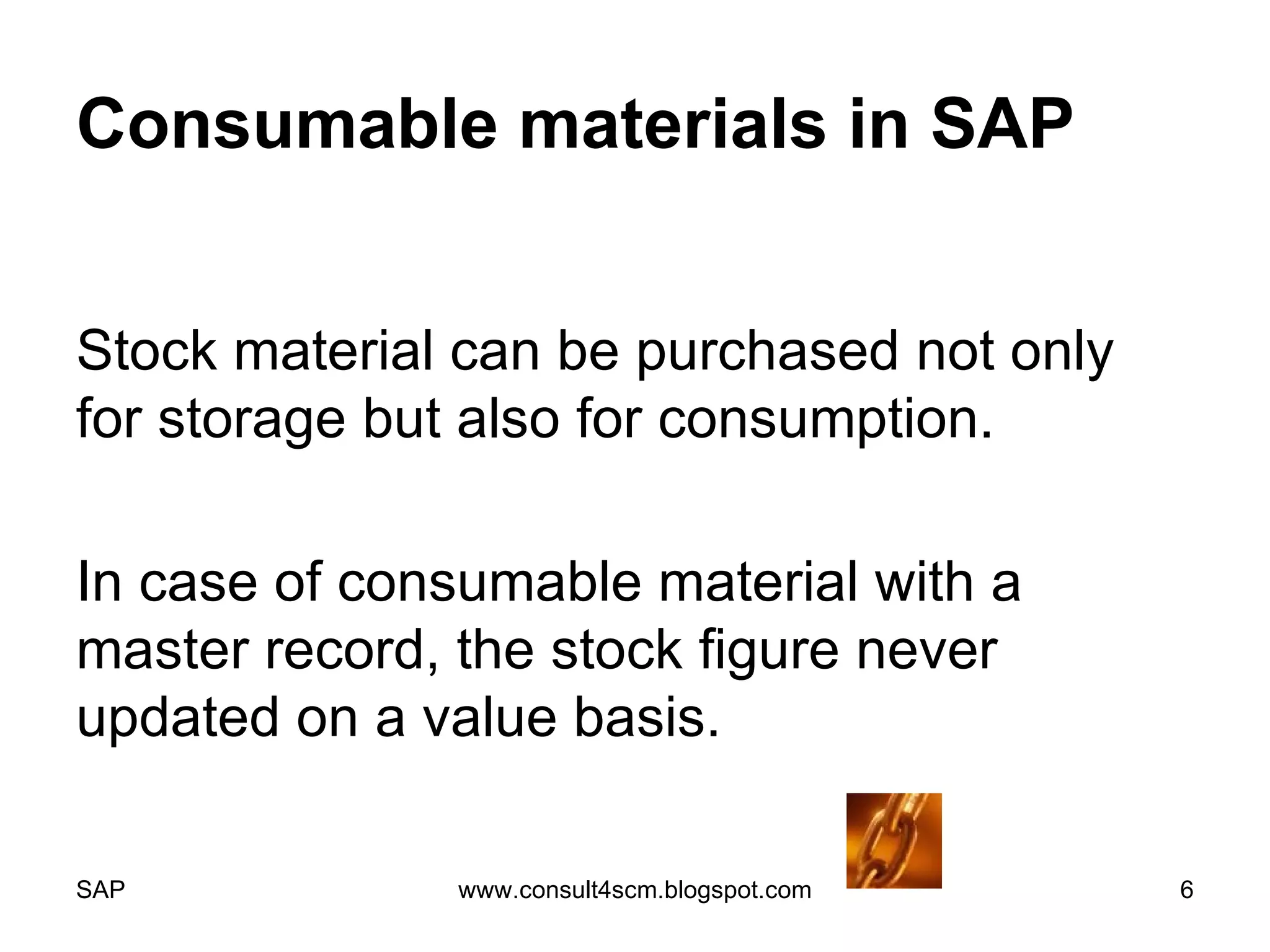 Consumable Materials | PPT