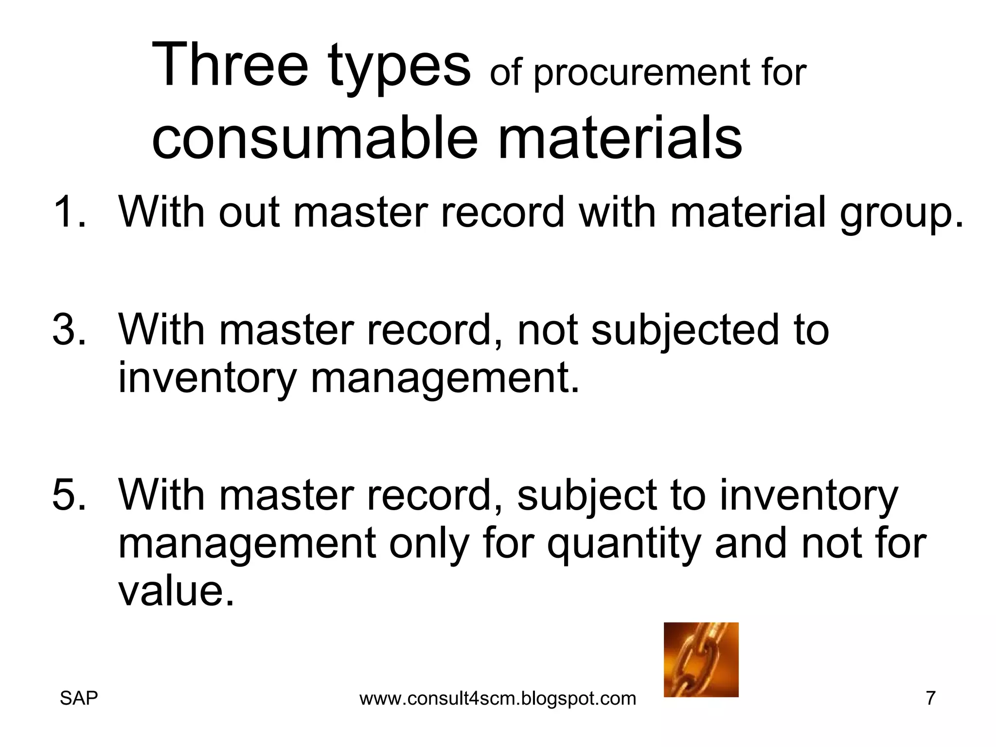 Consumable Materials | PPT
