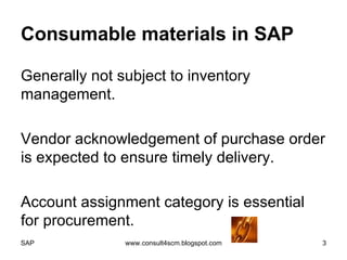 Consumable Materials | PPT