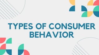 Consumer Behaviour, Types of Consumer Behaviour.pptx