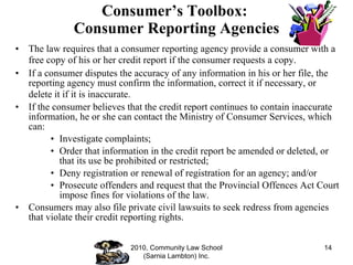 Consumer and Credit Reporting Webinar Powerpoints | PPT