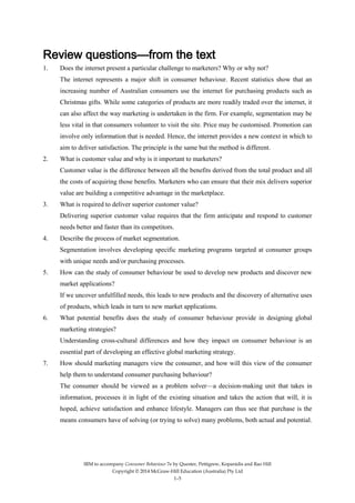 Consumer behaviour implications for Marketing strategy 7th Edition ...