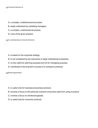 Consumer behaviour implications for Marketing strategy 7th Edition ...