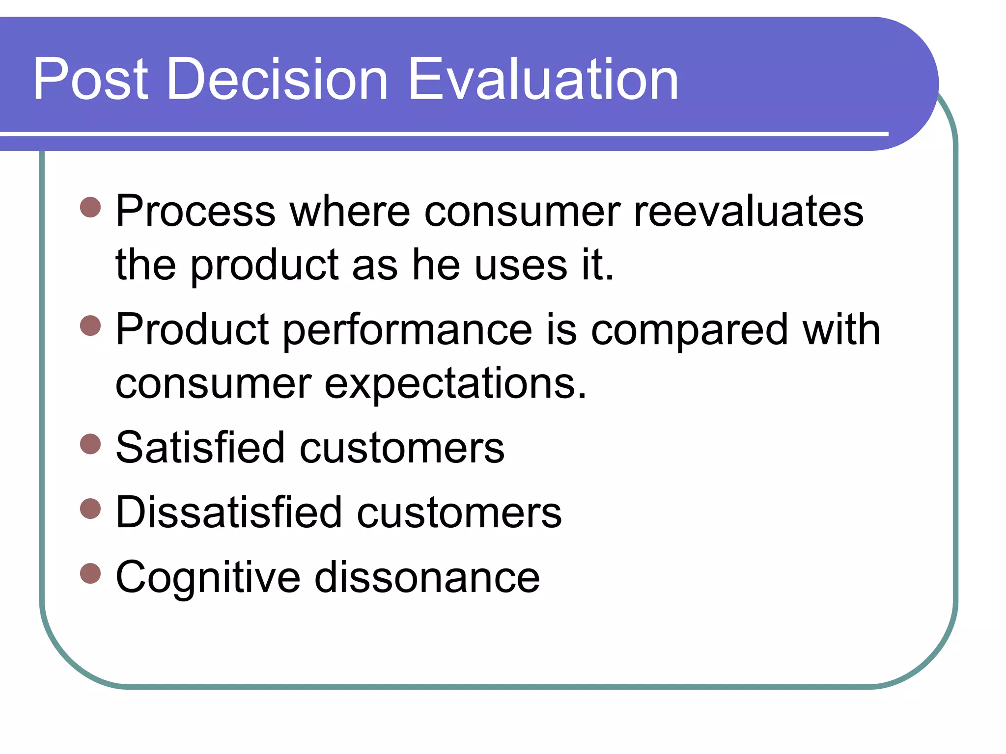 Consumer Decision Making Process | PPT