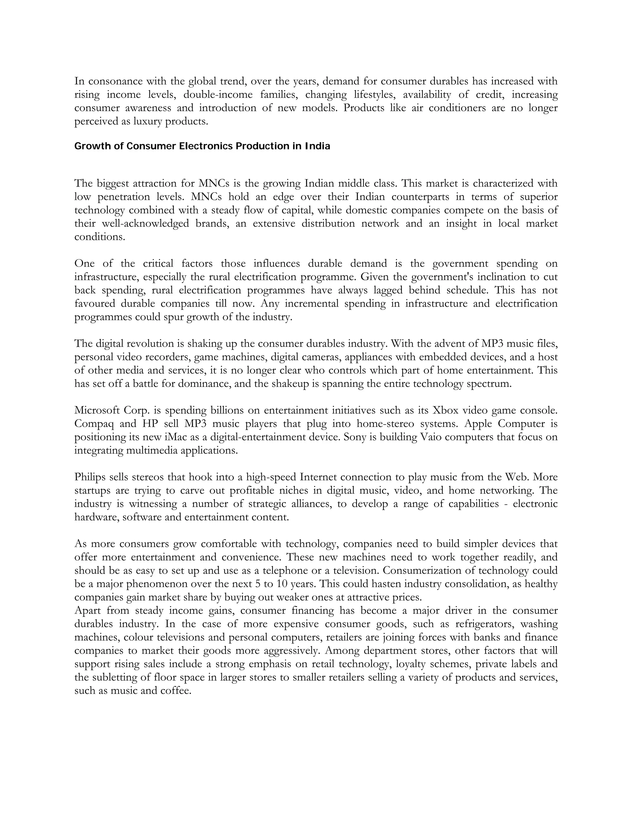 Consumer durables-industry | PDF