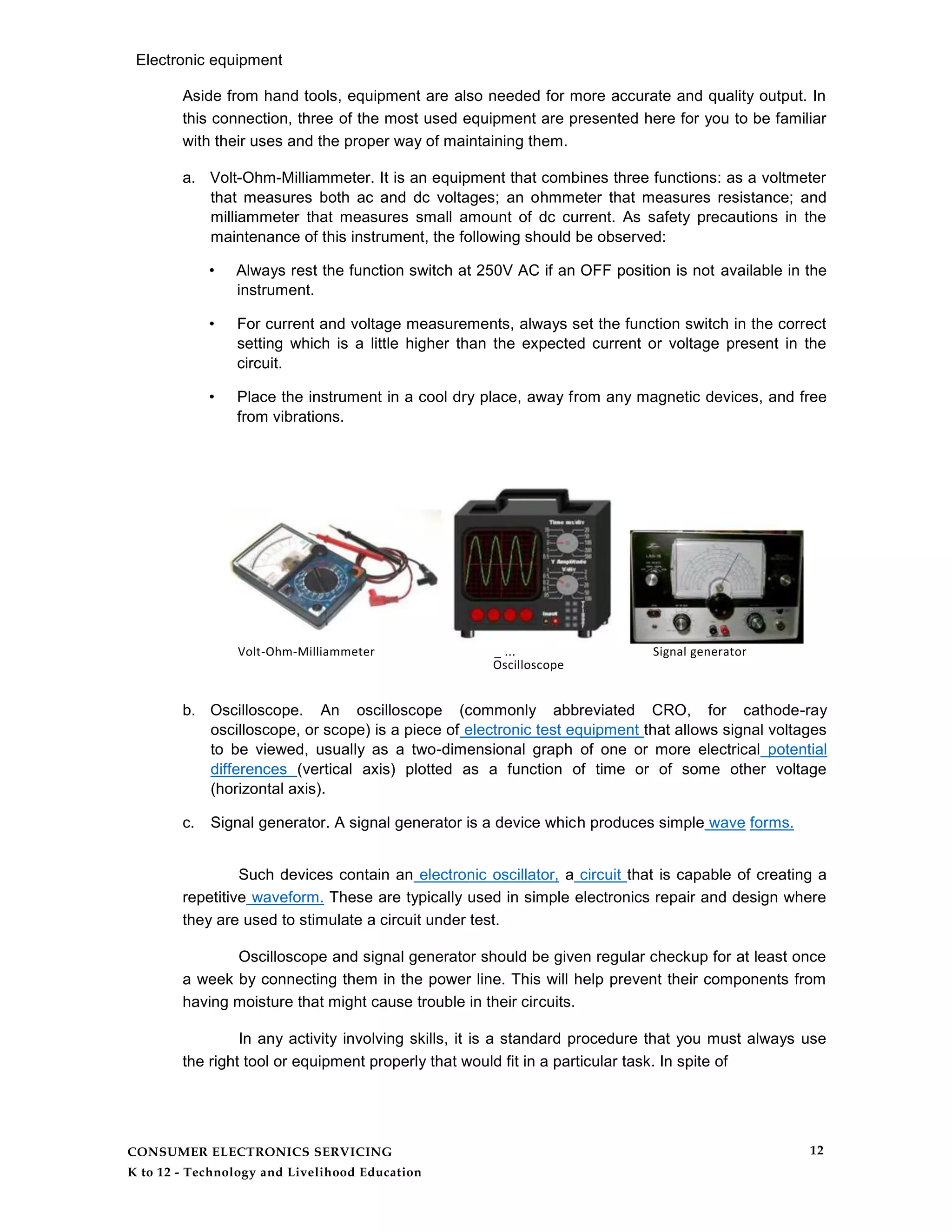 Consumer electronics-servicing-learning-module | PDF