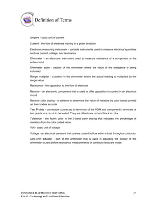 Consumer electronics-servicing-learning-module | PDF