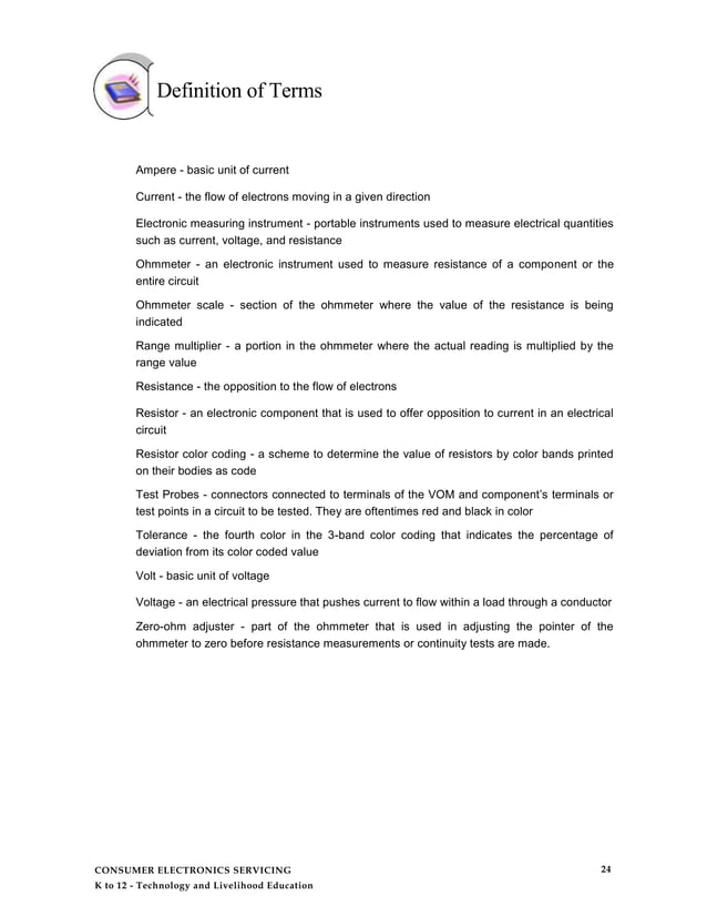 Consumer electronics-servicing-learning-module | PDF | Educational Assessment | Education