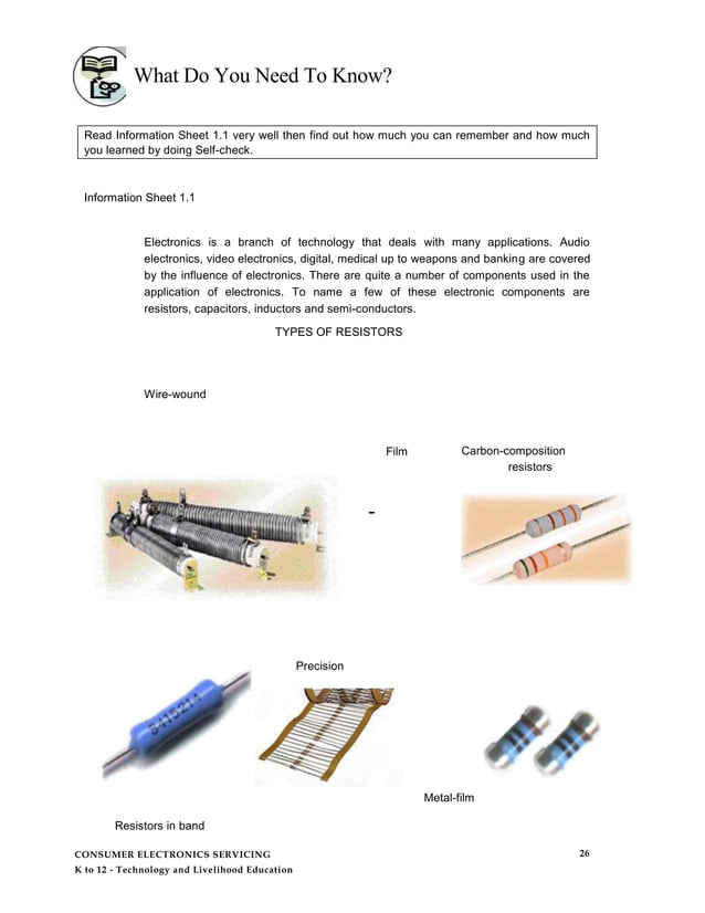Consumer electronics-servicing-learning-module | PDF | Educational Assessment | Education