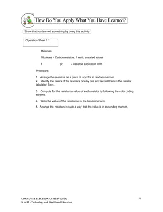 Consumer electronics-servicing-learning-module | PDF
