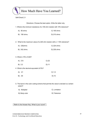 Consumer electronics-servicing-learning-module | PDF