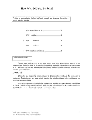 Consumer electronics-servicing-learning-module | PDF