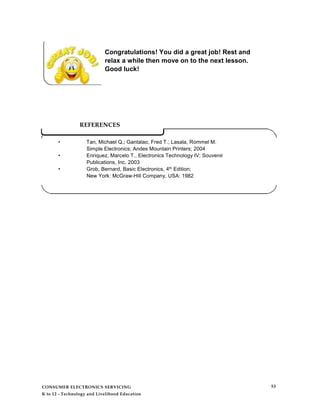 Consumer electronics-servicing-learning-module | PDF