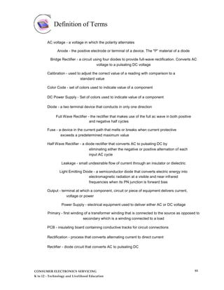 Consumer electronics-servicing-learning-module | PDF
