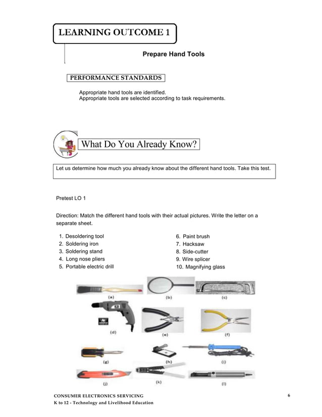 Consumer electronics-servicing-learning-module | PDF | Educational Assessment | Education