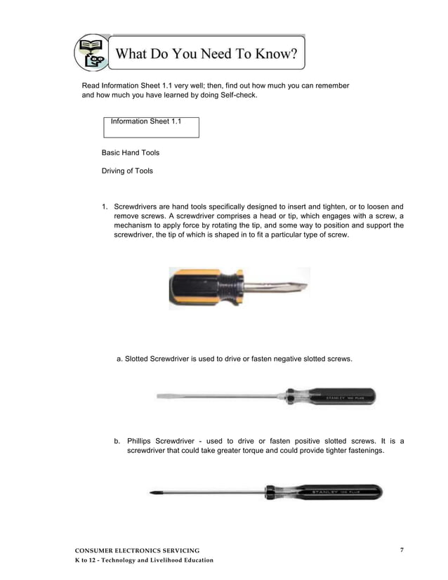 Consumer electronics-servicing-learning-module | PDF | Educational ...