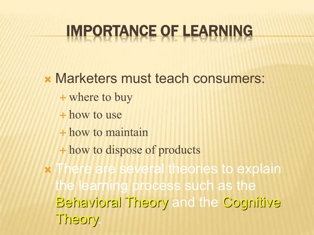 Consumer Learning the meaning and types in consumer behaviour | PPT