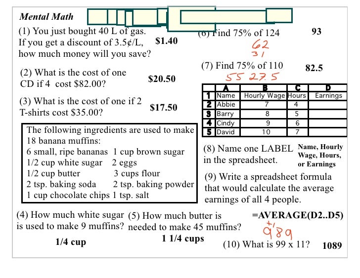 Consumer Math Slides January 16, 2008