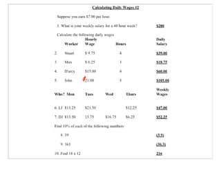 Consumer Math Slides October 9, 2007 | PPT