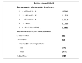 Consumer Math Slides September 18, 2007 | PPT