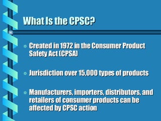 Consumer Product Safety Commission2 | PPT
