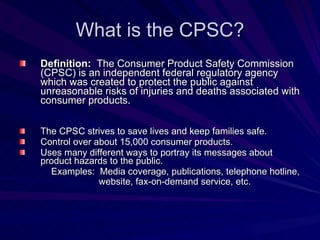 Consumer Product Safety Commission3 | PPT