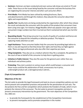 Consumer-Protection and Consumer Affairs and Sovereignty | PDF