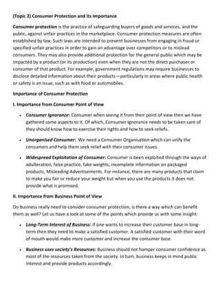 Consumer-Protection and Consumer Affairs and Sovereignty | PDF