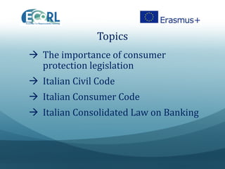 Consumer protection-ecorl-uninettuno | PPT