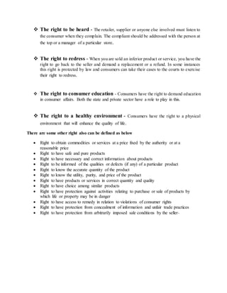 Consumer right | DOCX