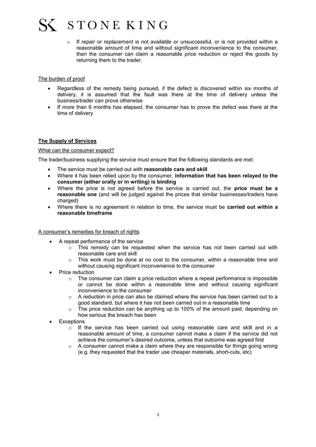 A Guide to the Consumer Rights Act 2015 | PDF | Consumer Issues | Business