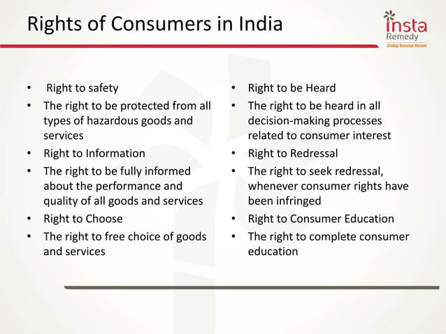 Consumer Rights in India | PPT Consumer Rights in India | PPT