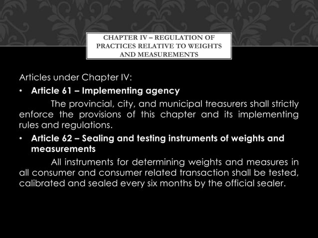 Consumer Act of the Philippines R.A 7394 | PPTX | Business | Business ...