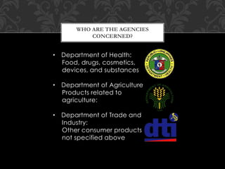 Consumer Act of the Philippines R.A 7394 | PPTX