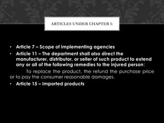 Consumer Act of the Philippines R.A 7394 | PPTX