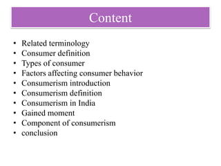 Consumer and consumerism | PPTX | Household Supplies | Shopping