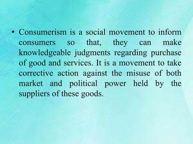 Consumer and consumerism | PPTX | Household Supplies | Shopping