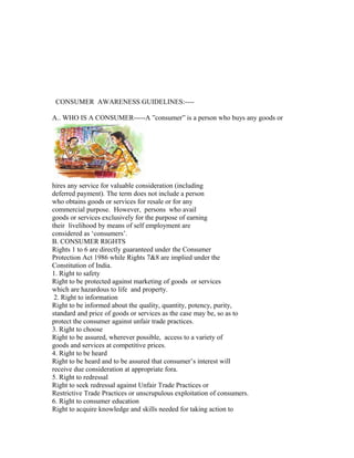Consumer awareness guidelines | DOC