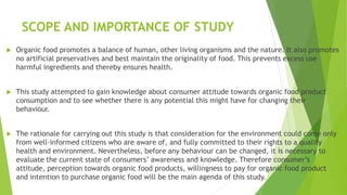 Consumer awareness on organic food products in west Delhi | PPTX ...