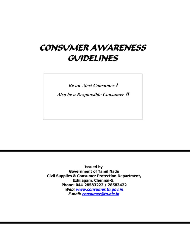 Consumer awareness pamphlet | PDF | Consumer Issues | Business