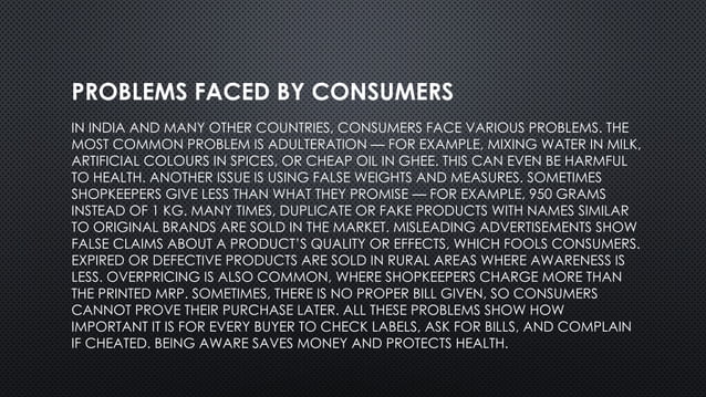consumer awareness project .pptx consumer rights and awareness | PPTX