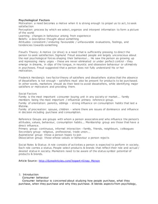 Consumer behavior | PDF