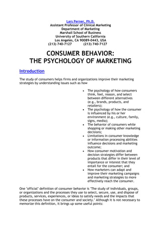 Consumer behavior | PDF