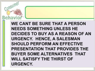 CONSUMER BEHAVIOR | PPT