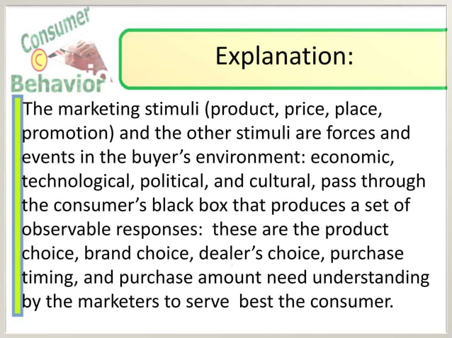 CONSUMER BEHAVIOR | PPT