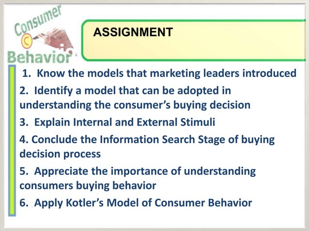 CONSUMER BEHAVIOR | PPT